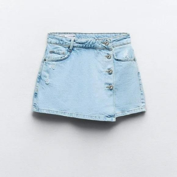 zar | Shorts | Zara Z975 Wrap Denim Skort | Poshmark